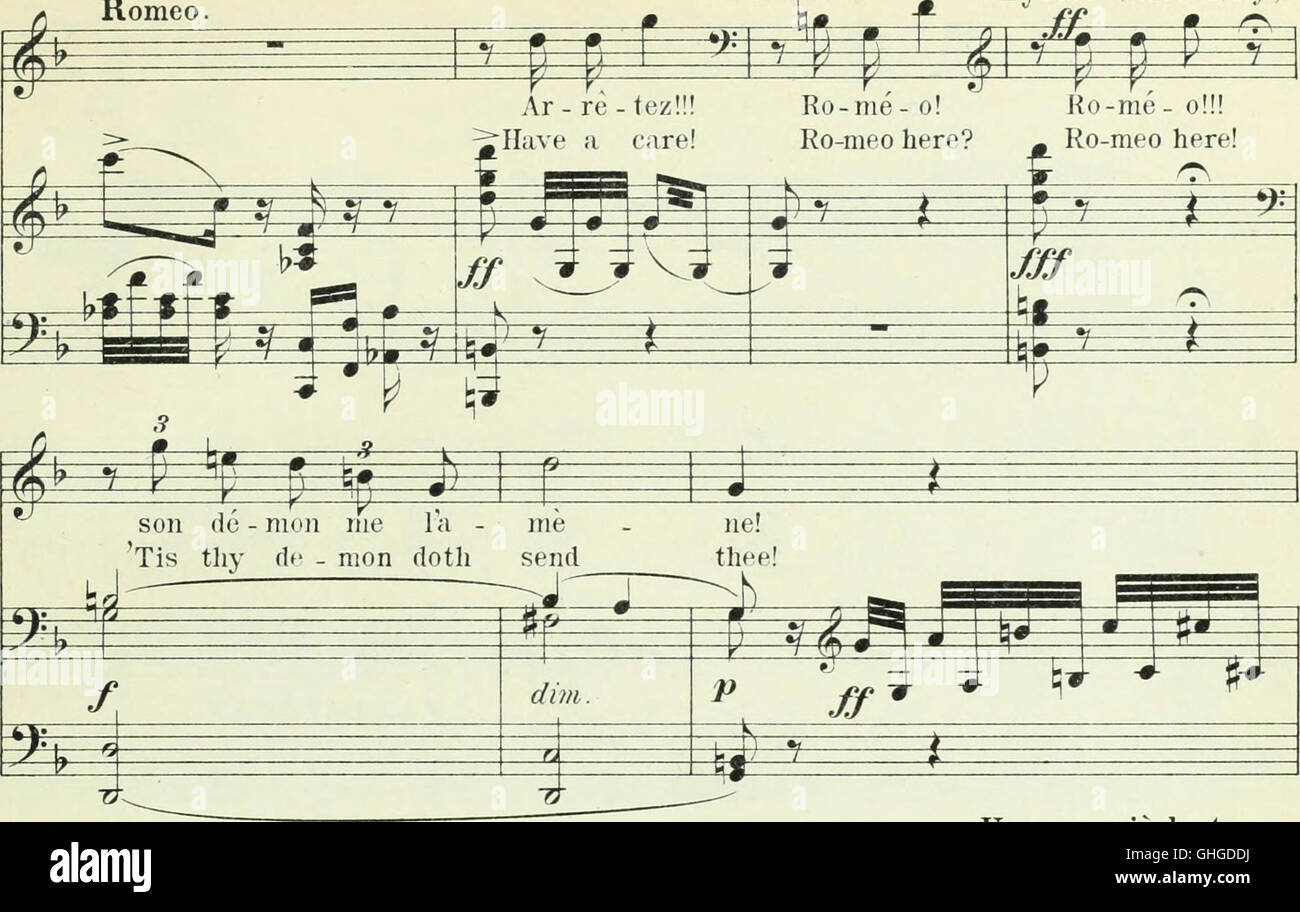 A 1897 performance of the opera 'Romeo and Juliet', composed by Charles ...