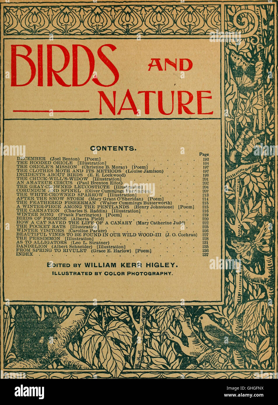 'Birds and Nature,' published in 1902, is a journal dedicated to the ...