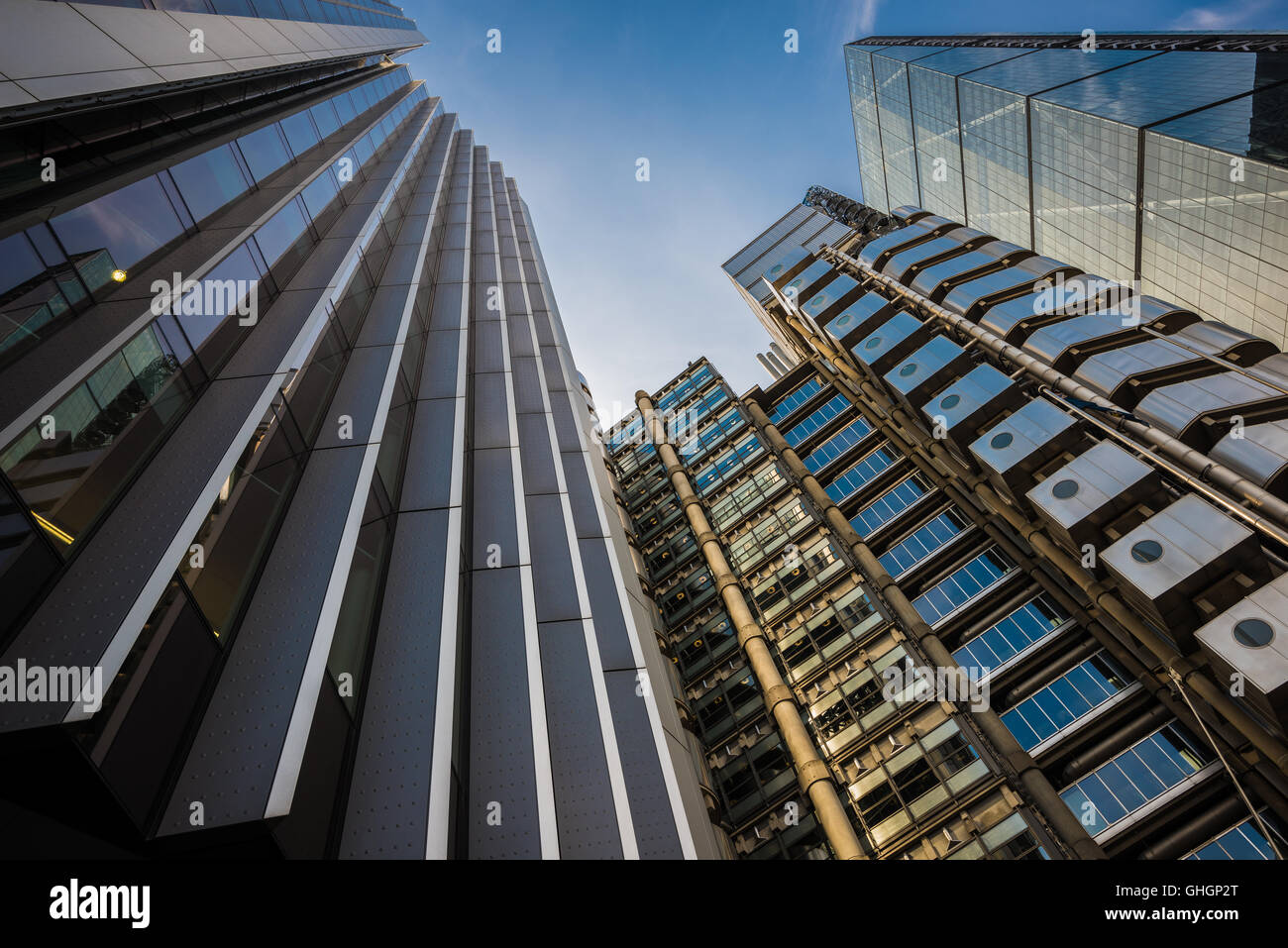 The Lloyd's building (Inside Out) and The Willis Building, Lime Street ...
