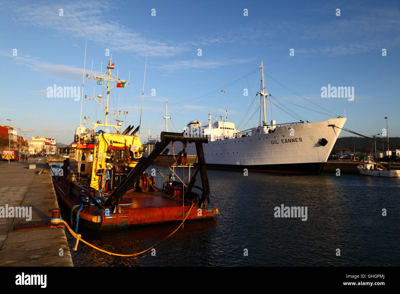 Dredger and former hospital ship Gil Eannes in Marina Atlantica, Viana ...