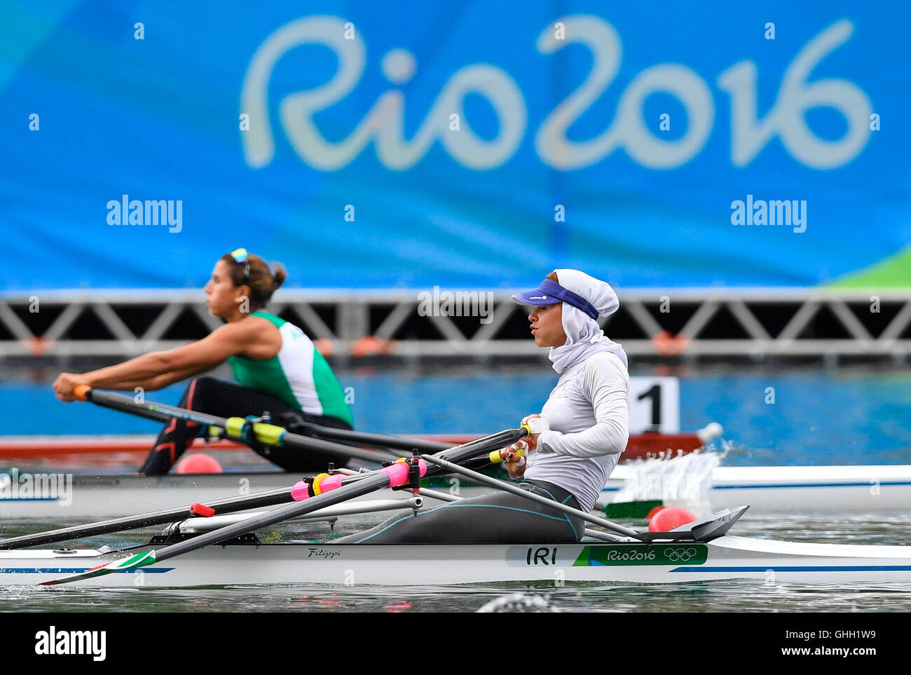 Rio De Janeiro, Brazil. 08th Aug, 2016. Mahsa Javar of Iran competes ...