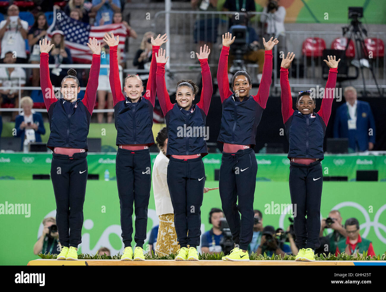 Rio de Janeiro, RJ, Brazil. 9th Aug, 2016. OLYMPICS GYMNASTICS : Team ...