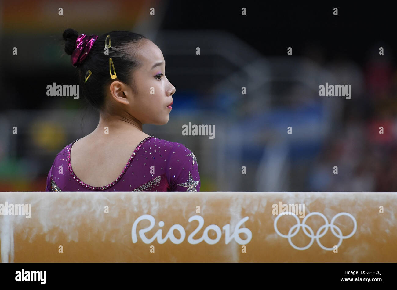 Rio De Janeiro, Brazil. 9th Aug, 2016. Fan Yilin of China reacts prior ...