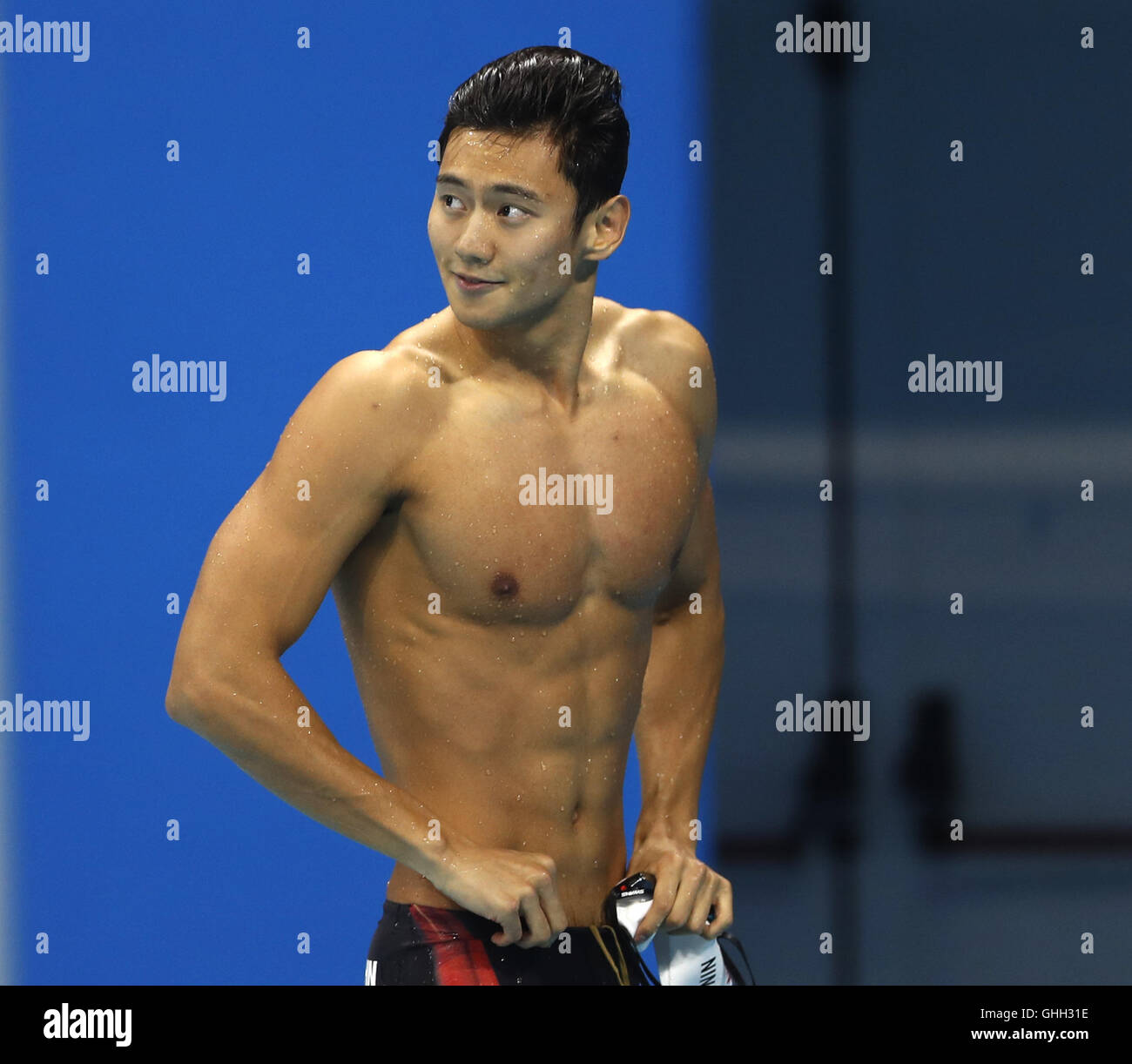Rio De Janeiro, Brazil. 9th Aug, 2016. Ning Zetao of China reacts after ...