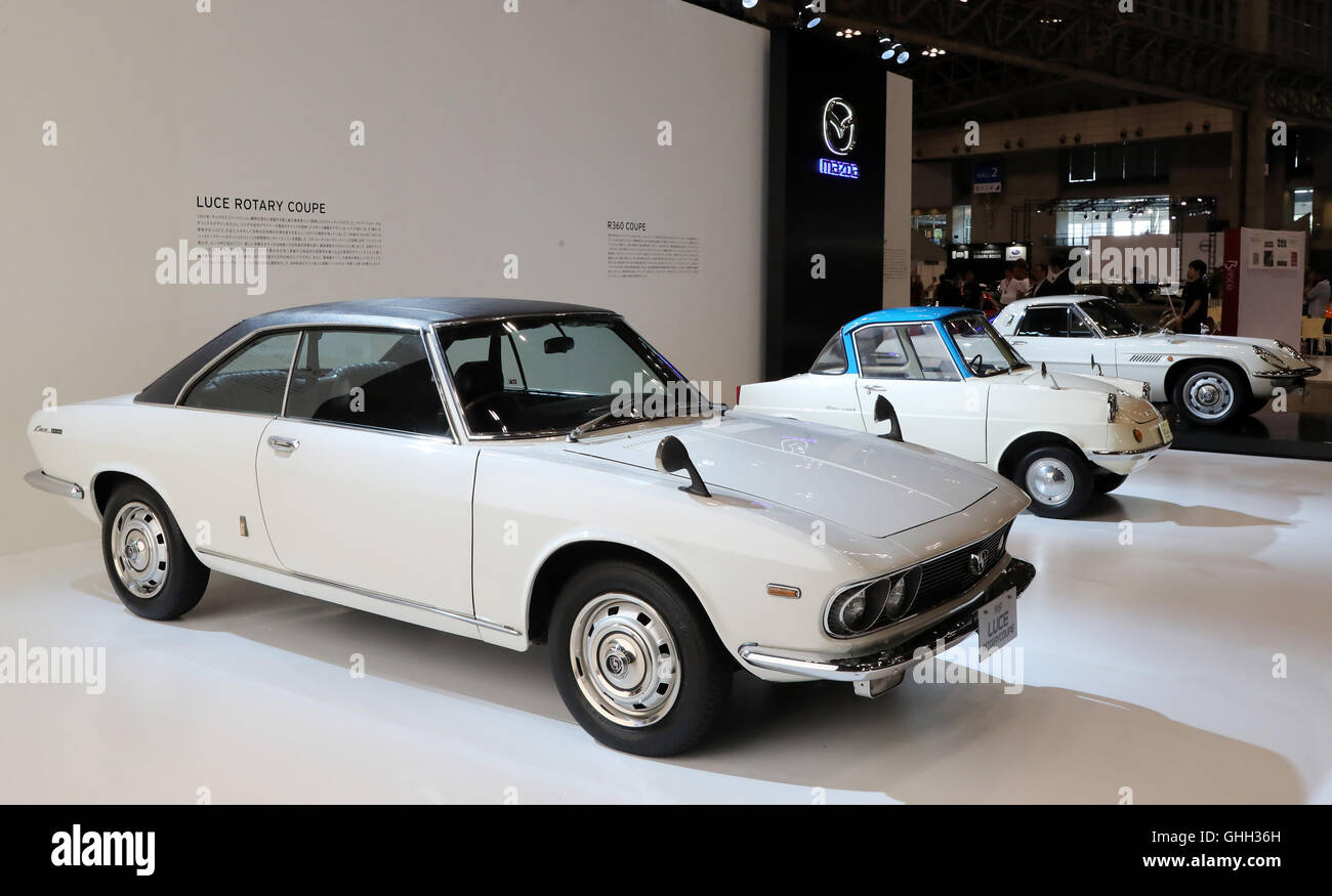 Chiba, Japan. 5th Aug, 2016. Japanese auto maker Mazda Motor displays ...