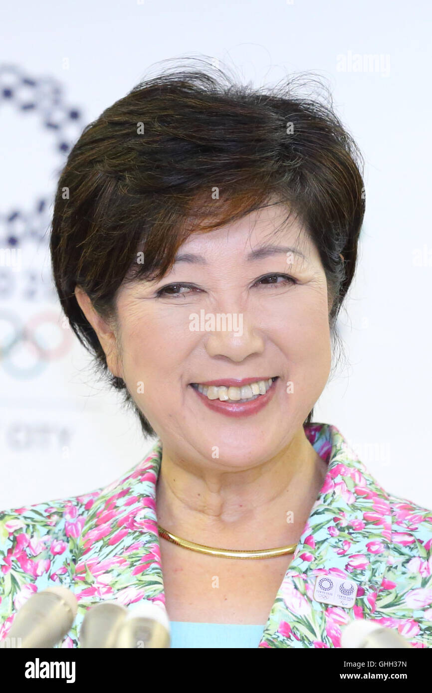 New Tokyo Governor Yuriko Koike attends her first regular press ...