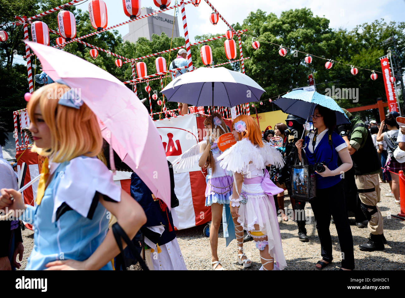 AUGUST 7, 2016 - Cosplayers walk in a parade during the World Cosplay ...