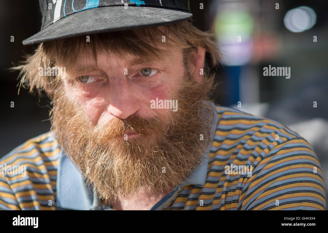 Frankfurt, Germany. 14th Sep, 2016. Reiner Schaad, the homeless man ...