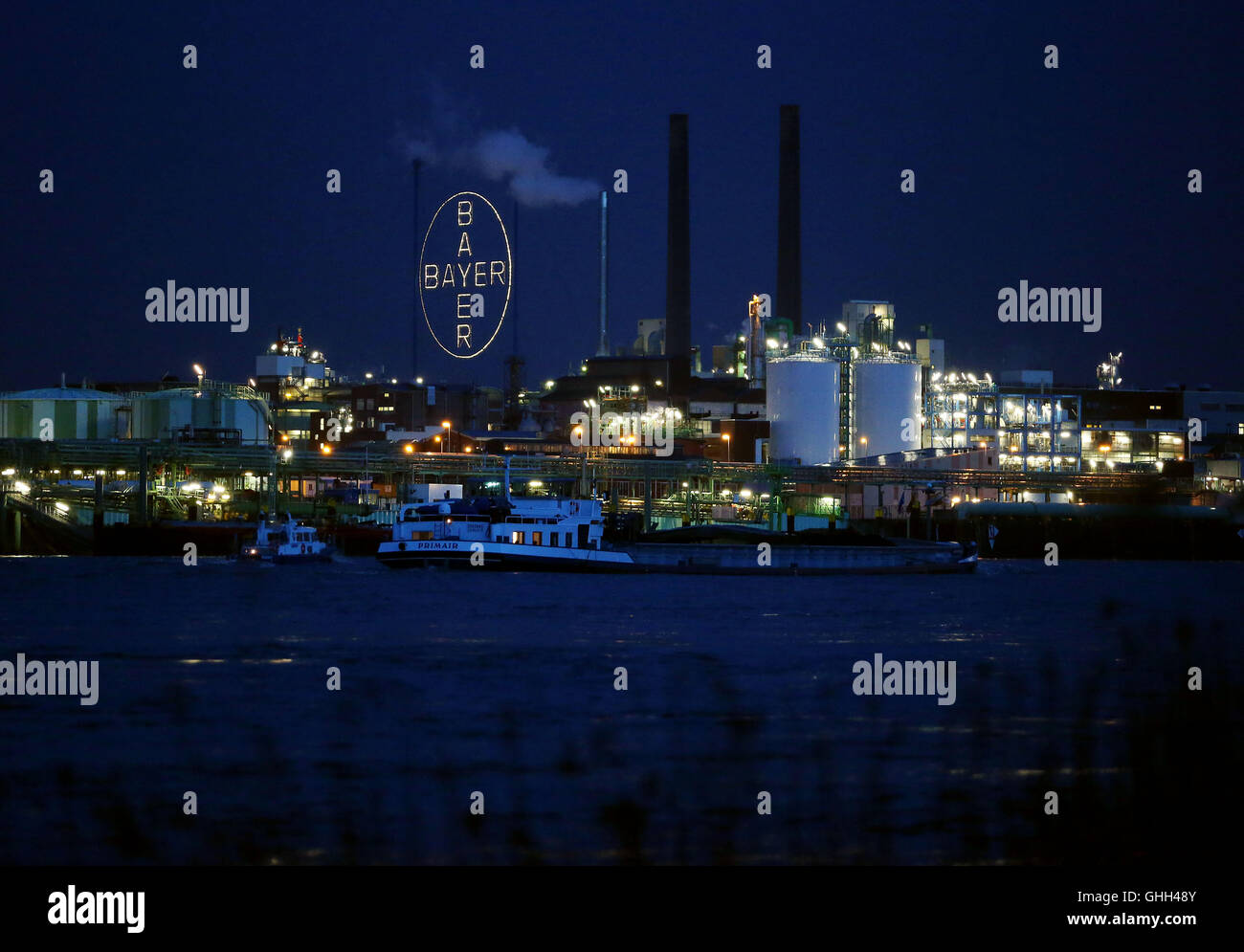 The Bayer AG chemical park is pictured in Leverkusen from Cologne ...
