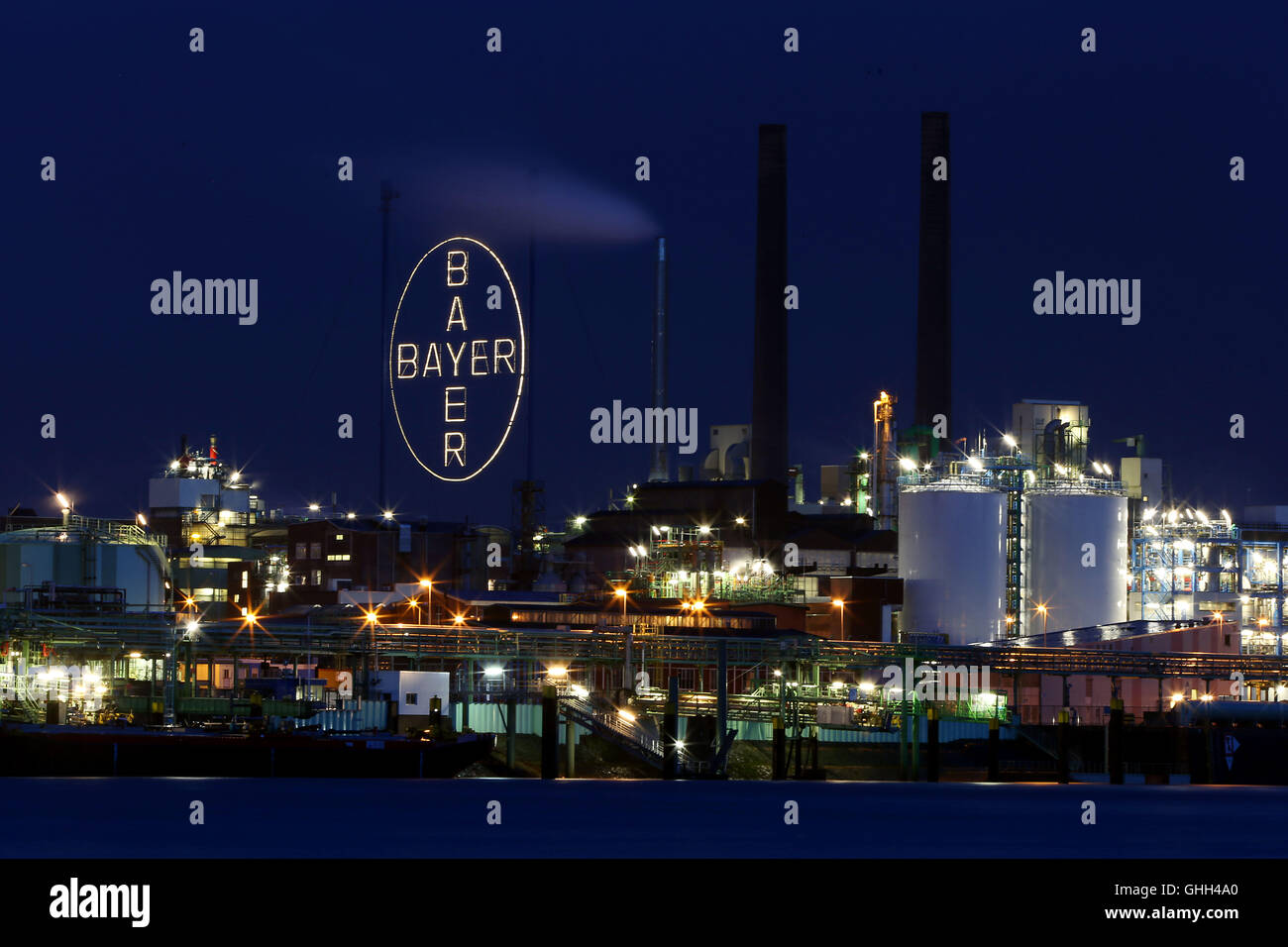 The Bayer AG chemical park is pictured in Leverkusen from Cologne ...