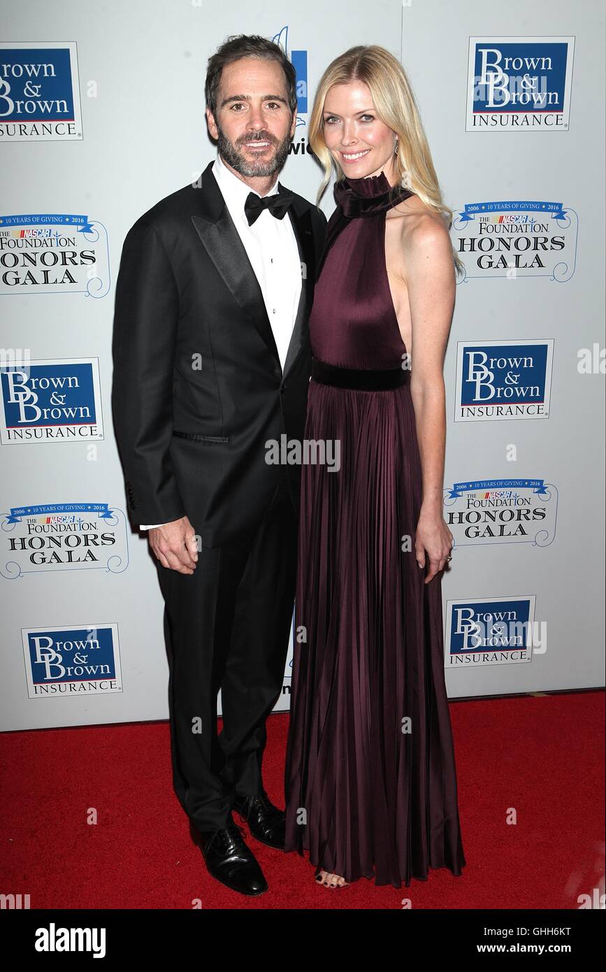 New York, USA. 27th September, 2016. Jimmie Johnson and Chandra Janway ...