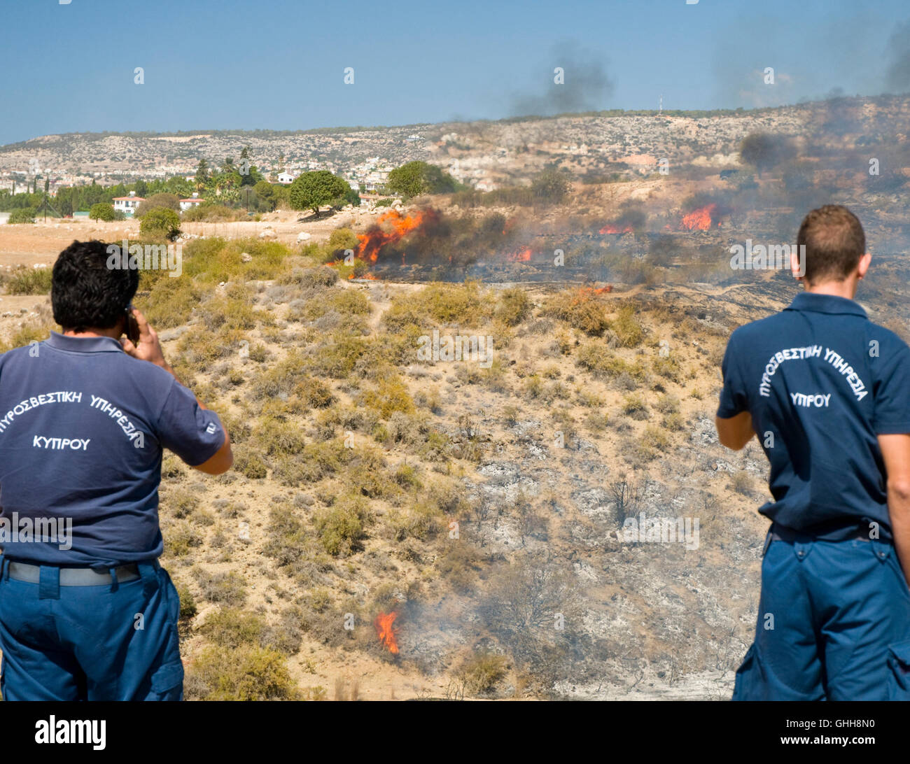 Peyia, Paphos, Cyprus. 28th September, 2016. Fire broke out today on a ...