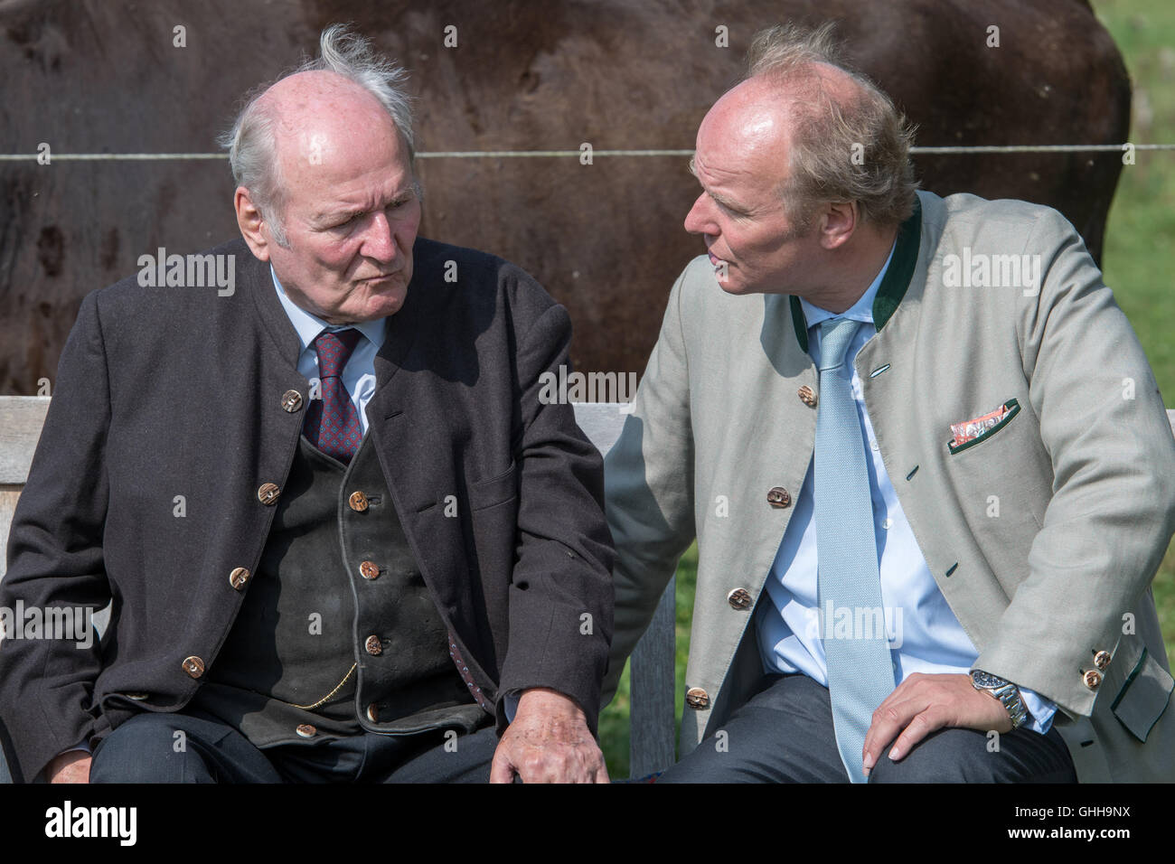 Businessmen Claus Hipp (l) and his son Stefan Hipp, pictured at ...