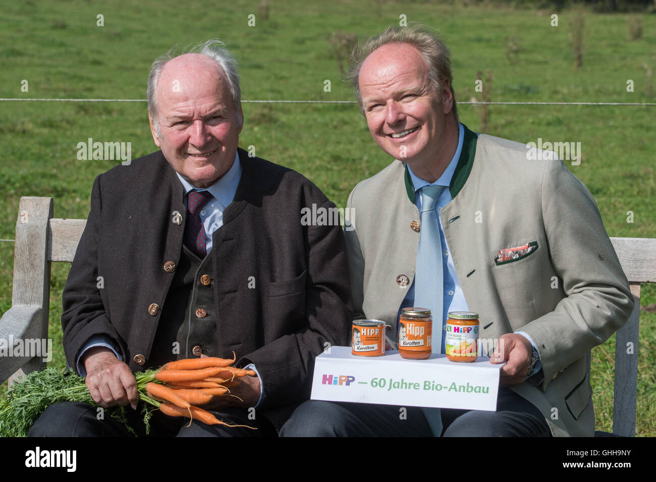 Businessmen Claus Hipp (l) and his son Stefan Hipp, pictured at ...