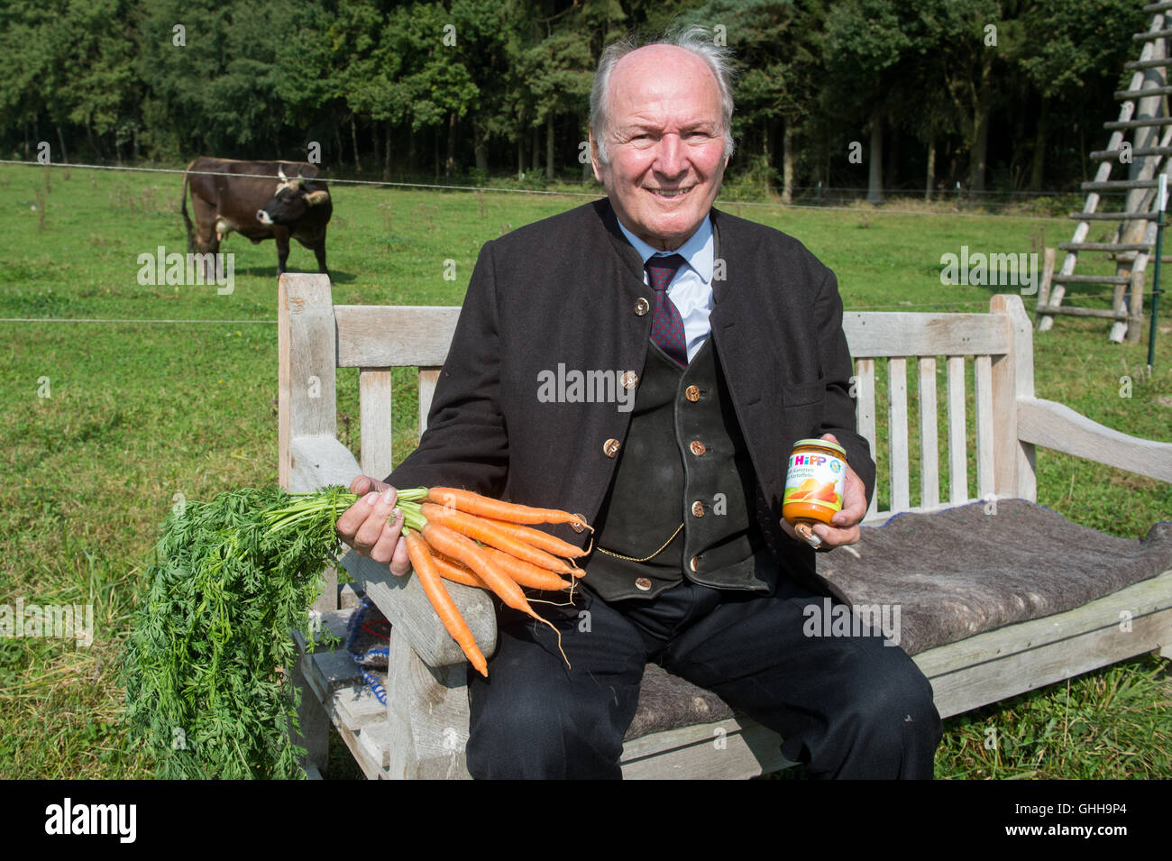 Businessmen Claus Hipp pictured at Ehrensberger Hof near Pfaffenhofen ...