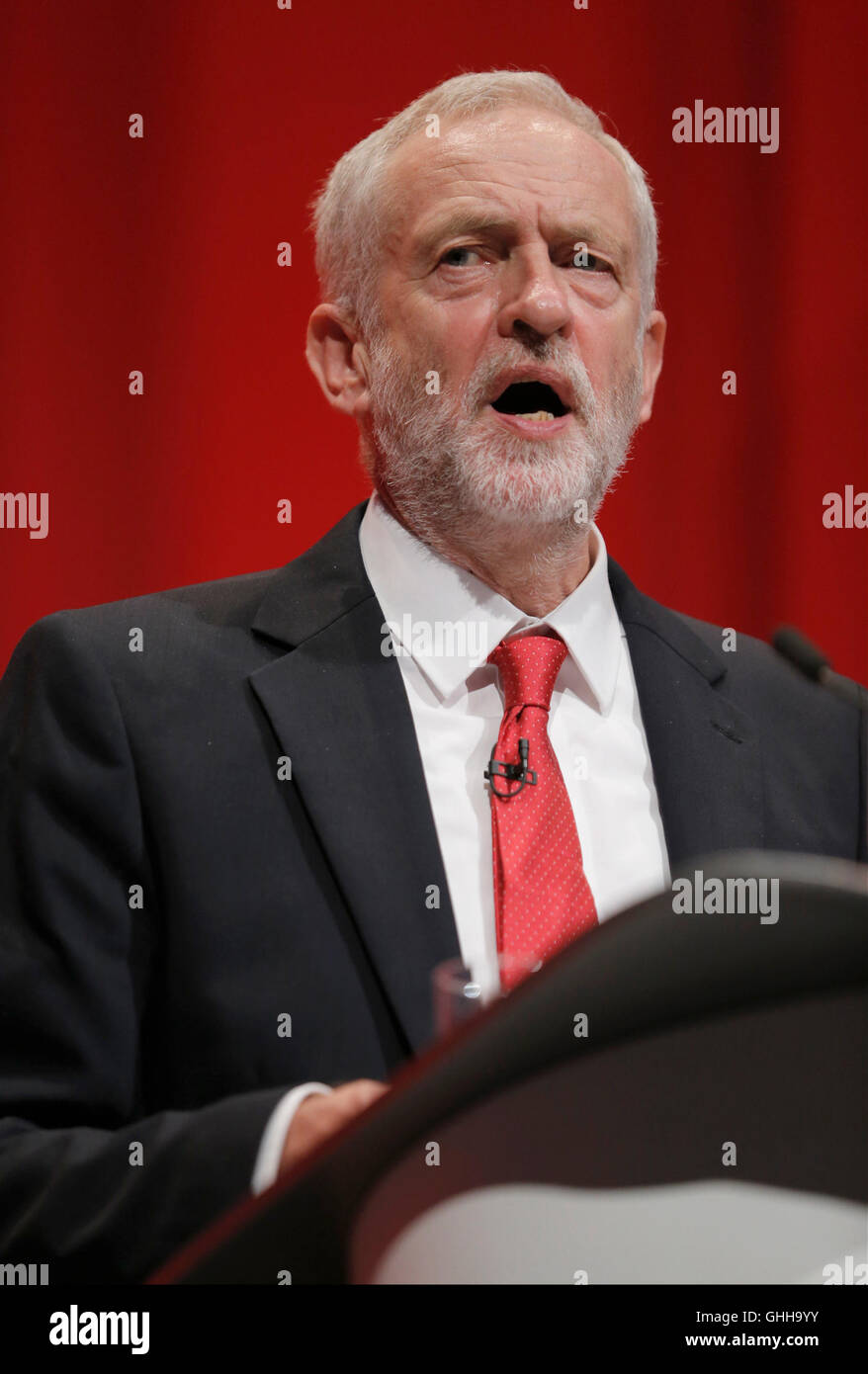 Liverpool, UK. 28th September 2016. Jeremy Corbyn Mp Labour Party ...