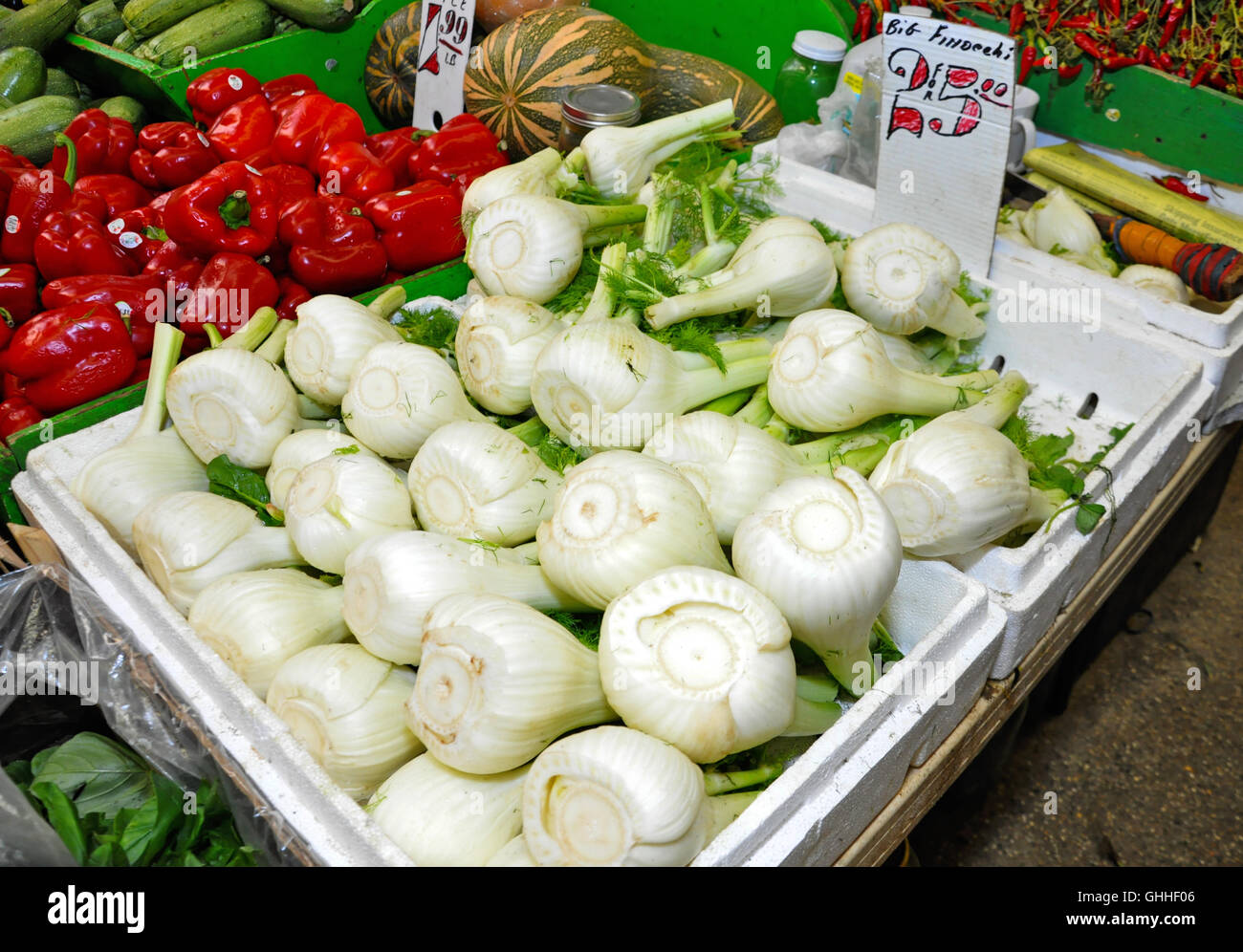 The Bronx, New York. October 30, 2015. Finochi stand in the Italian ...