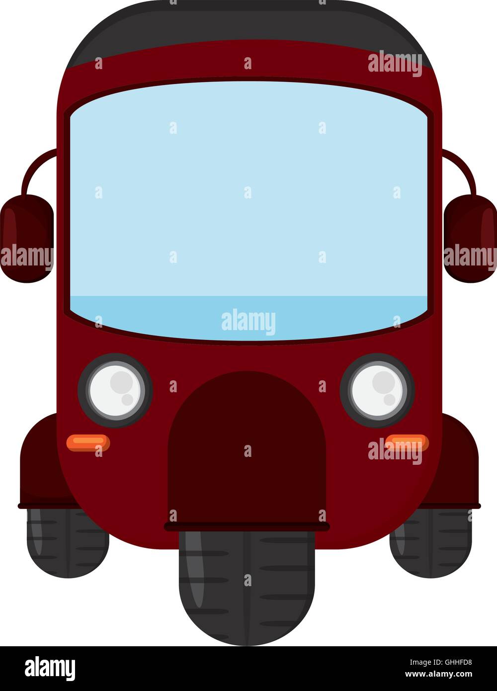 rickshaw or tuk tuk frontview icon Stock Vector Image & Art - Alamy