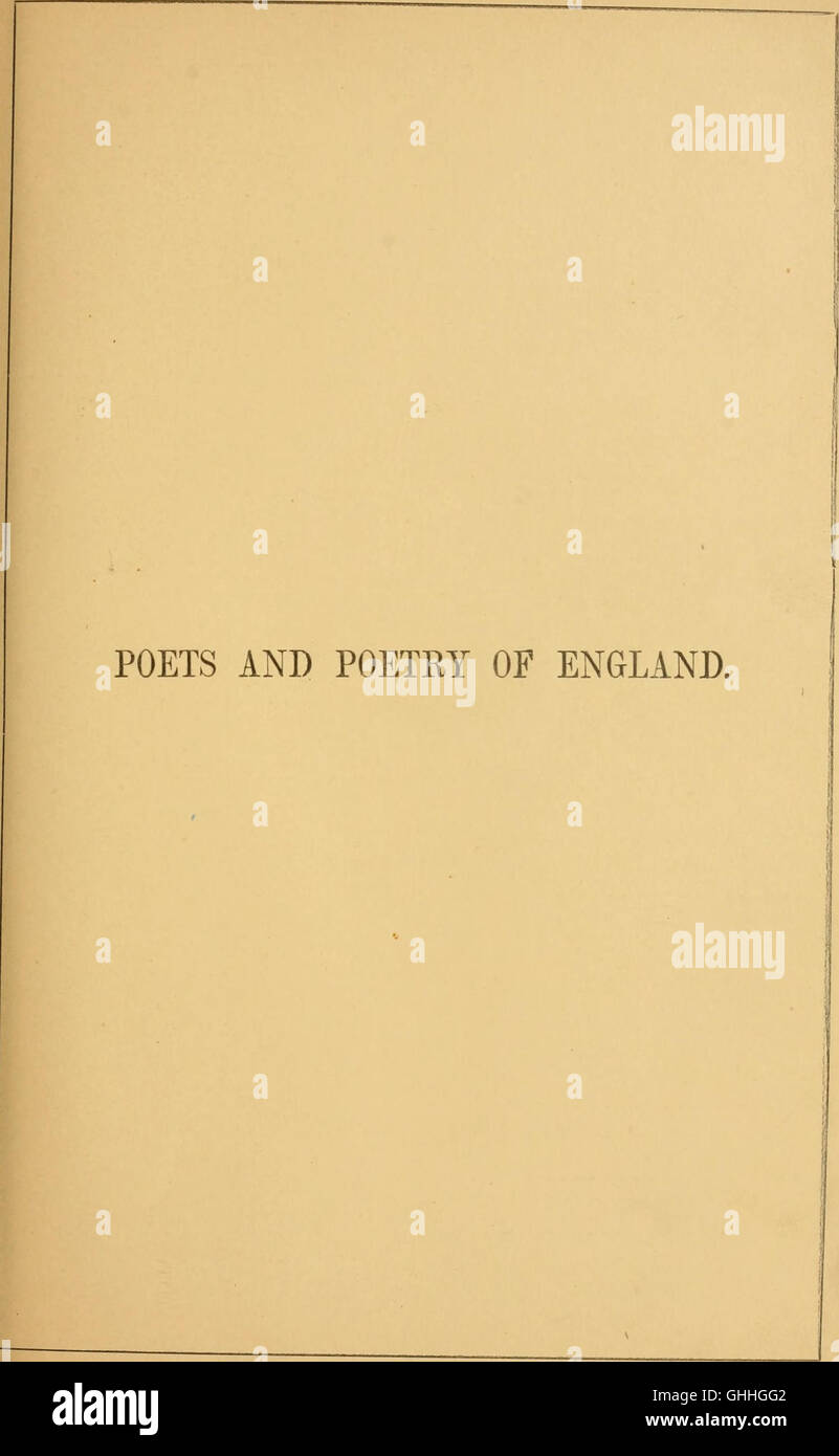 This 1875 book explores the poets and poetry of 19th-century England ...