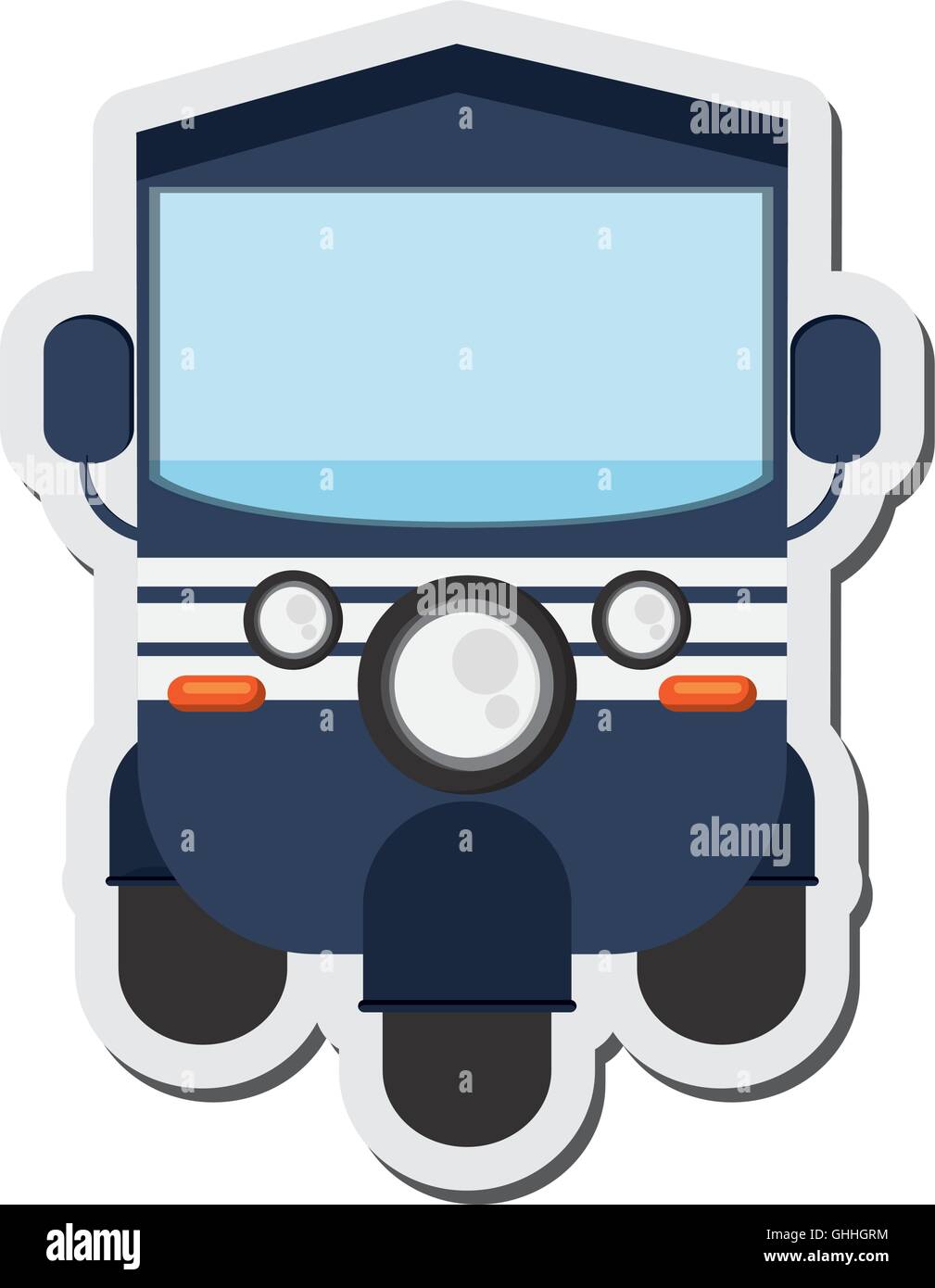 rickshaw or tuk tuk frontview icon Stock Vector Image & Art - Alamy