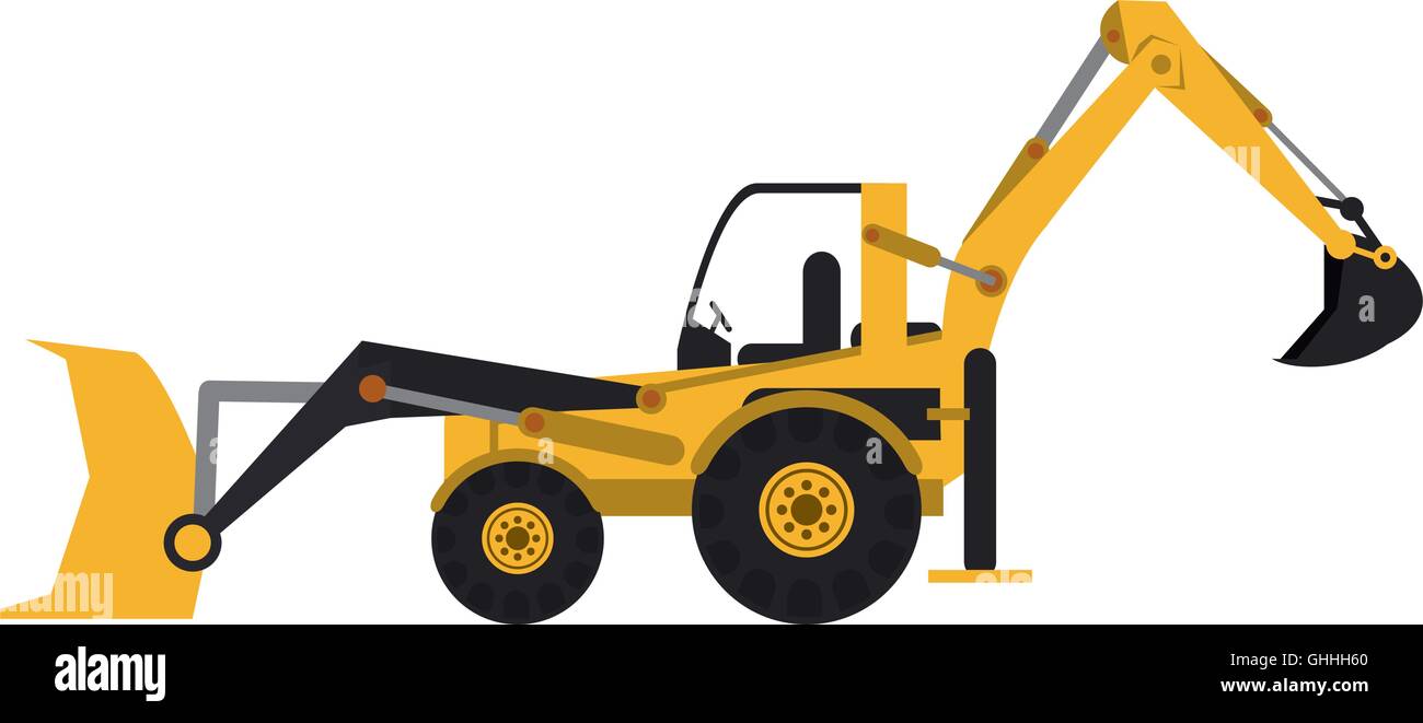 industrial backhoe icon Stock Vector Image & Art - Alamy