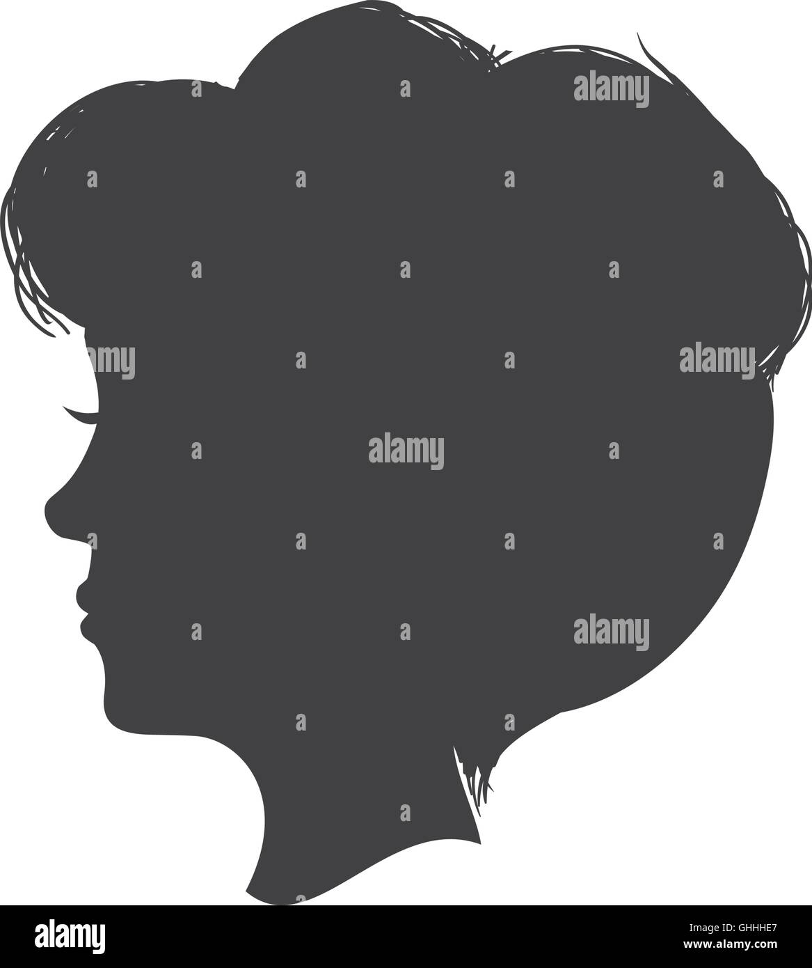 Female head icon. Woman head design. Vector graphic Stock Vector Image ...