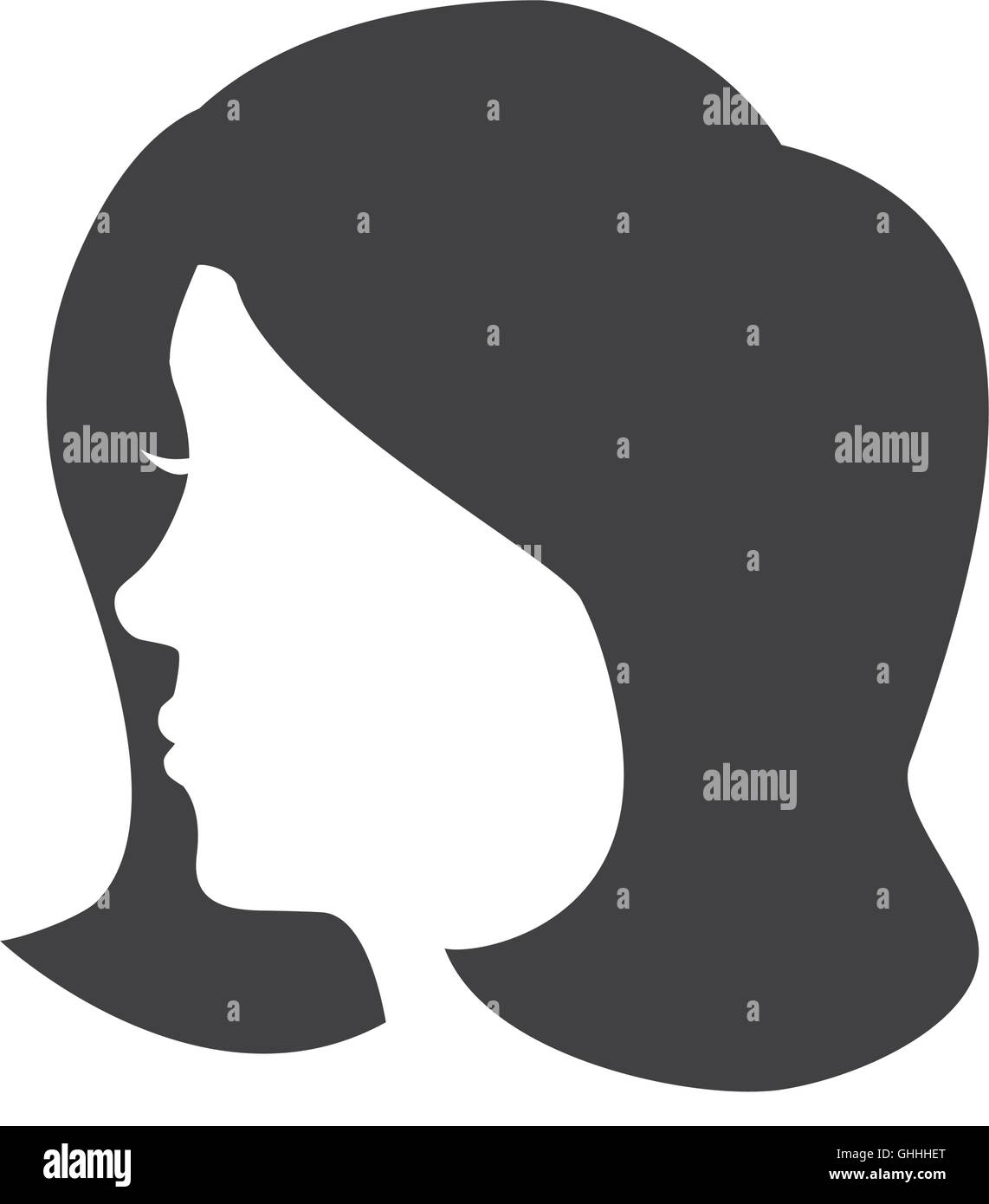 Female head icon. Woman head design. Vector graphic Stock Vector Image ...