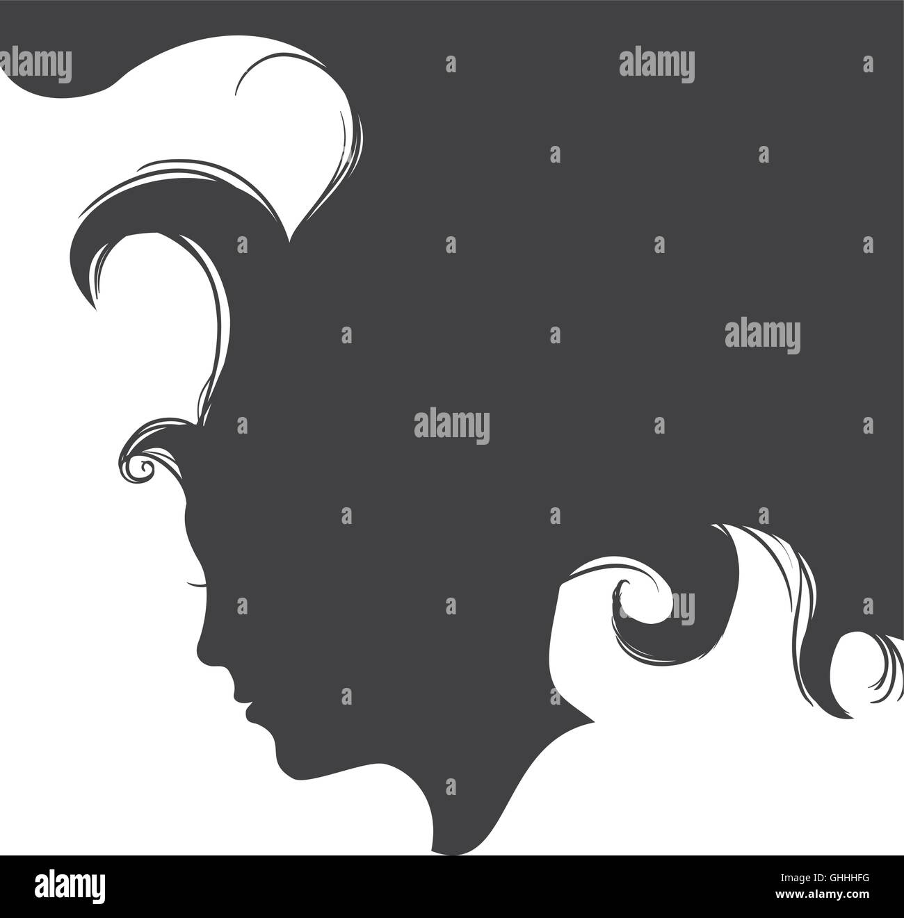 Female head icon. Woman head design. Vector graphic Stock Vector Image ...
