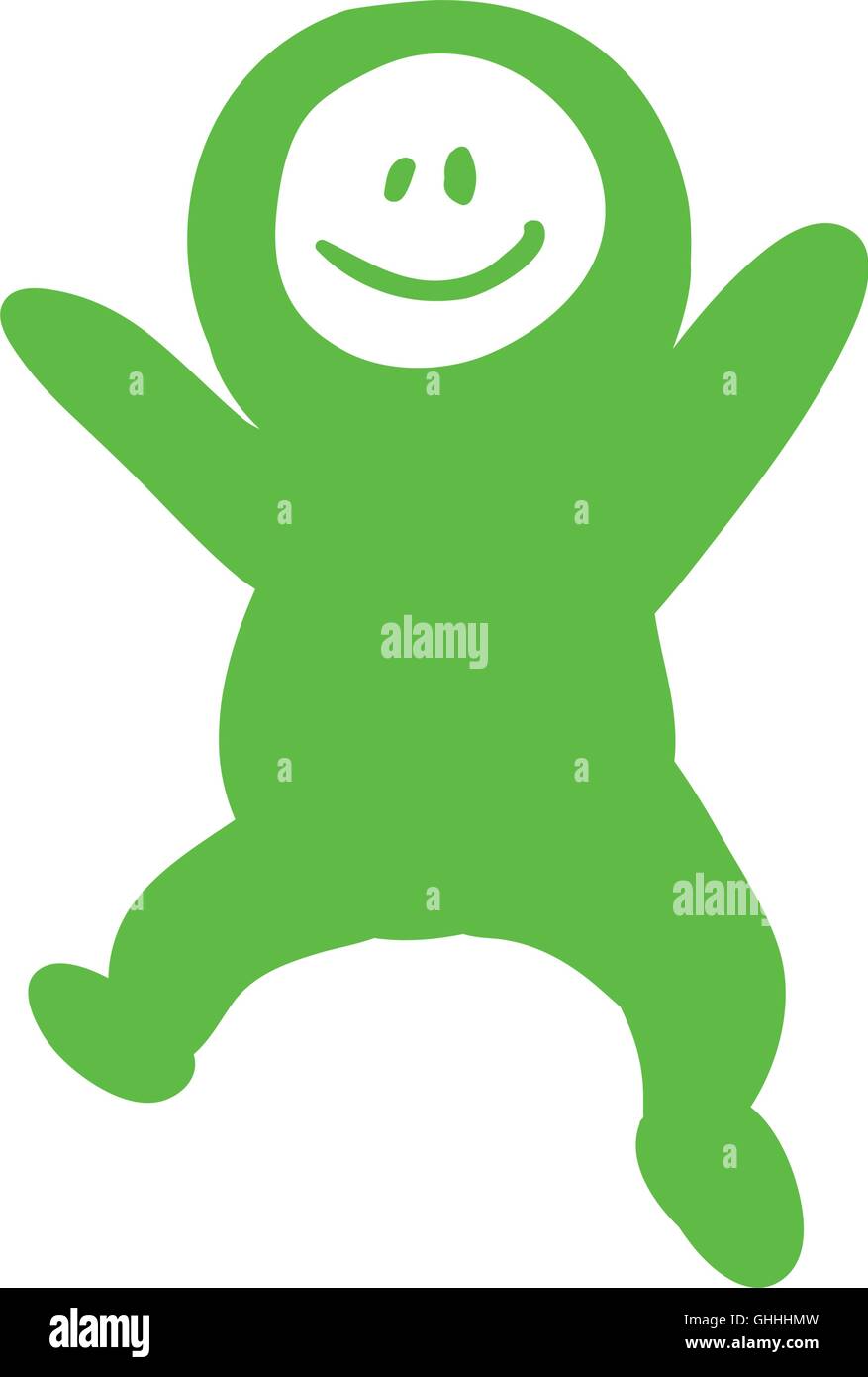 Happy Person icon. Cartoon design. Vector graphic Stock Vector Image ...