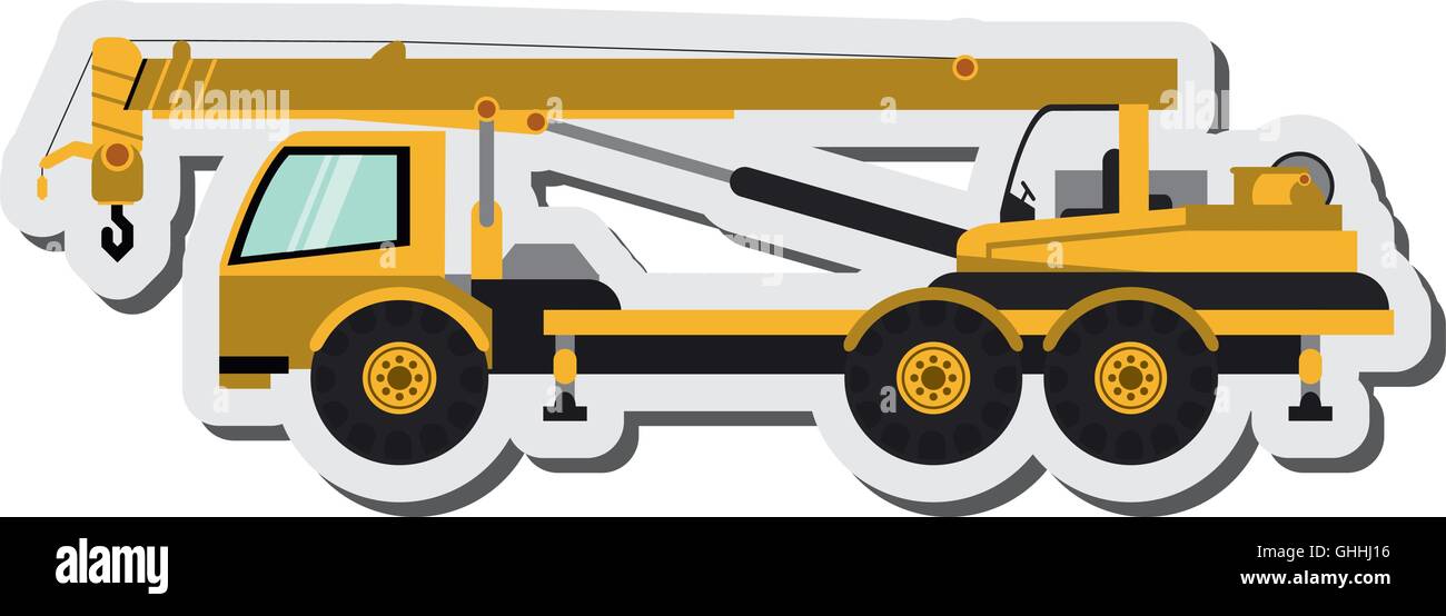 Truck driving on high Stock Vector Images - Alamy