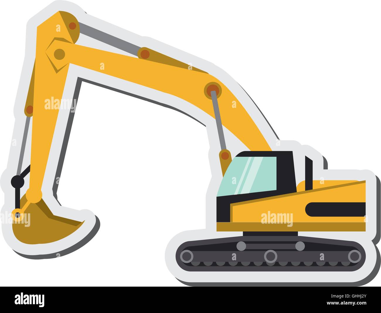 industrial backhoe icon Stock Vector Image & Art - Alamy