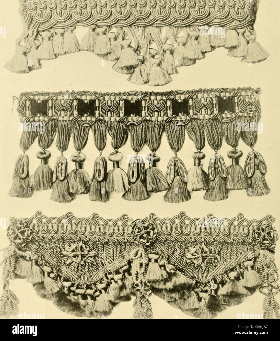 An illustrated guide on decorative textiles, showcasing coverings for ...