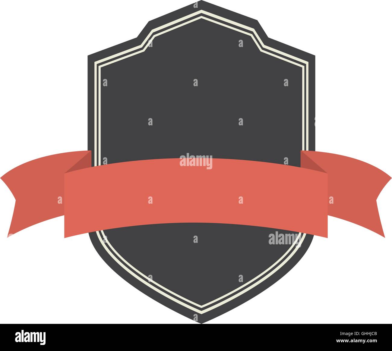 badge ribbon shield icon vector illustration Stock Vector Image & Art ...