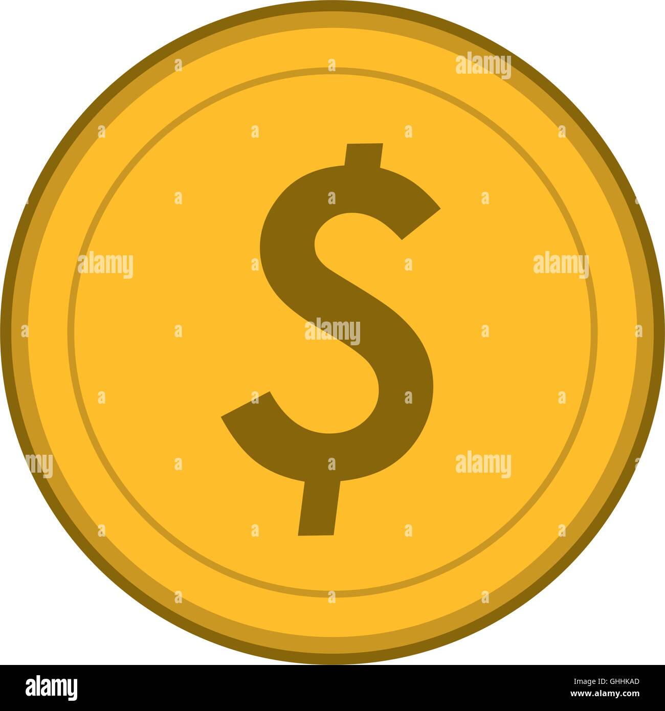 dollar coin icon Stock Vector Image & Art - Alamy