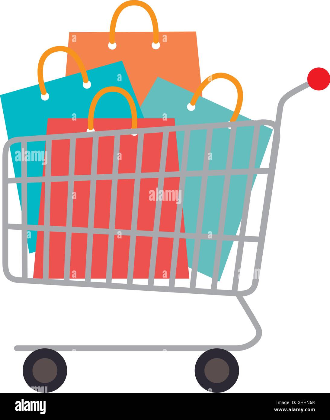 shopping cart bags icon vector Stock Vector Image & Art - Alamy