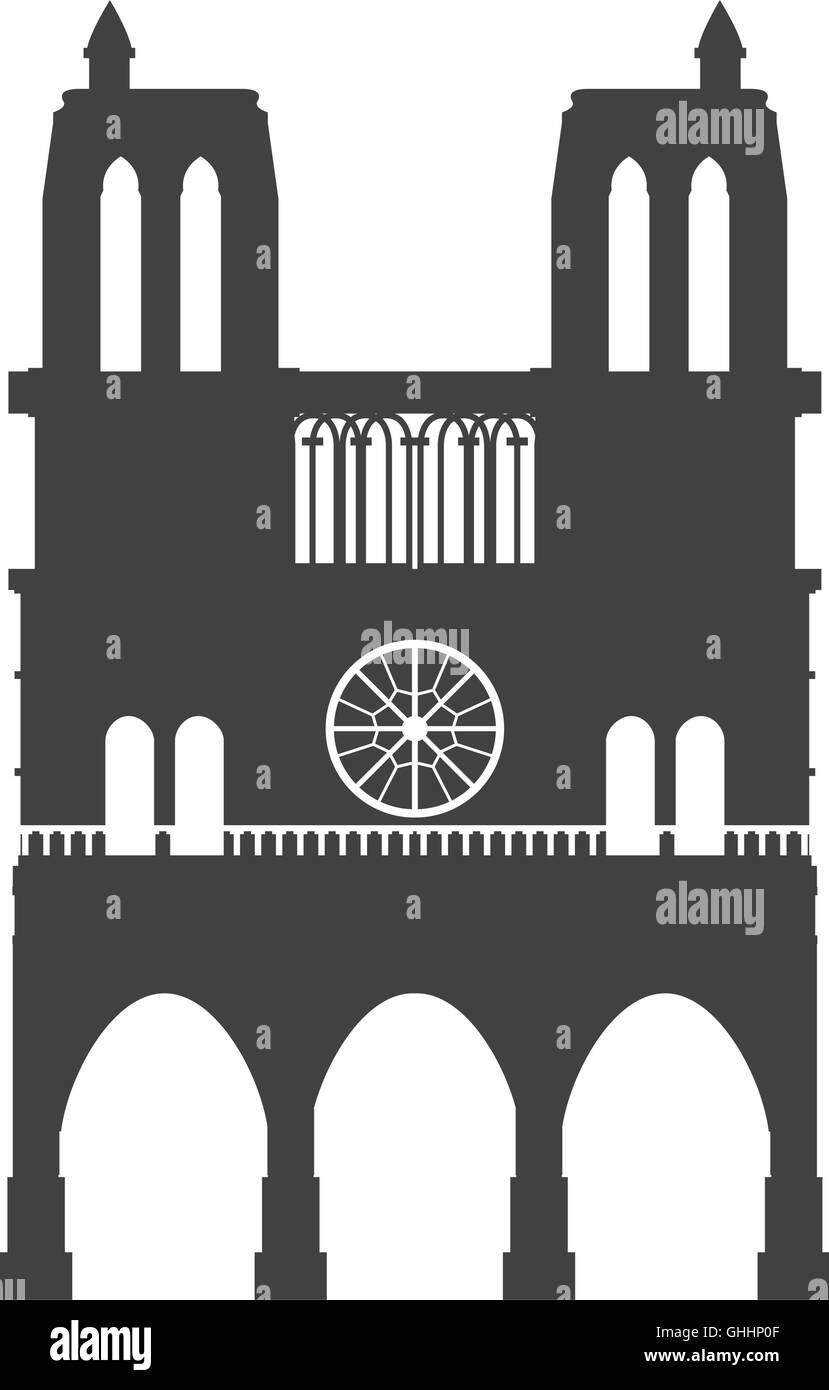 notre dame de paris icon Stock Vector Image & Art - Alamy