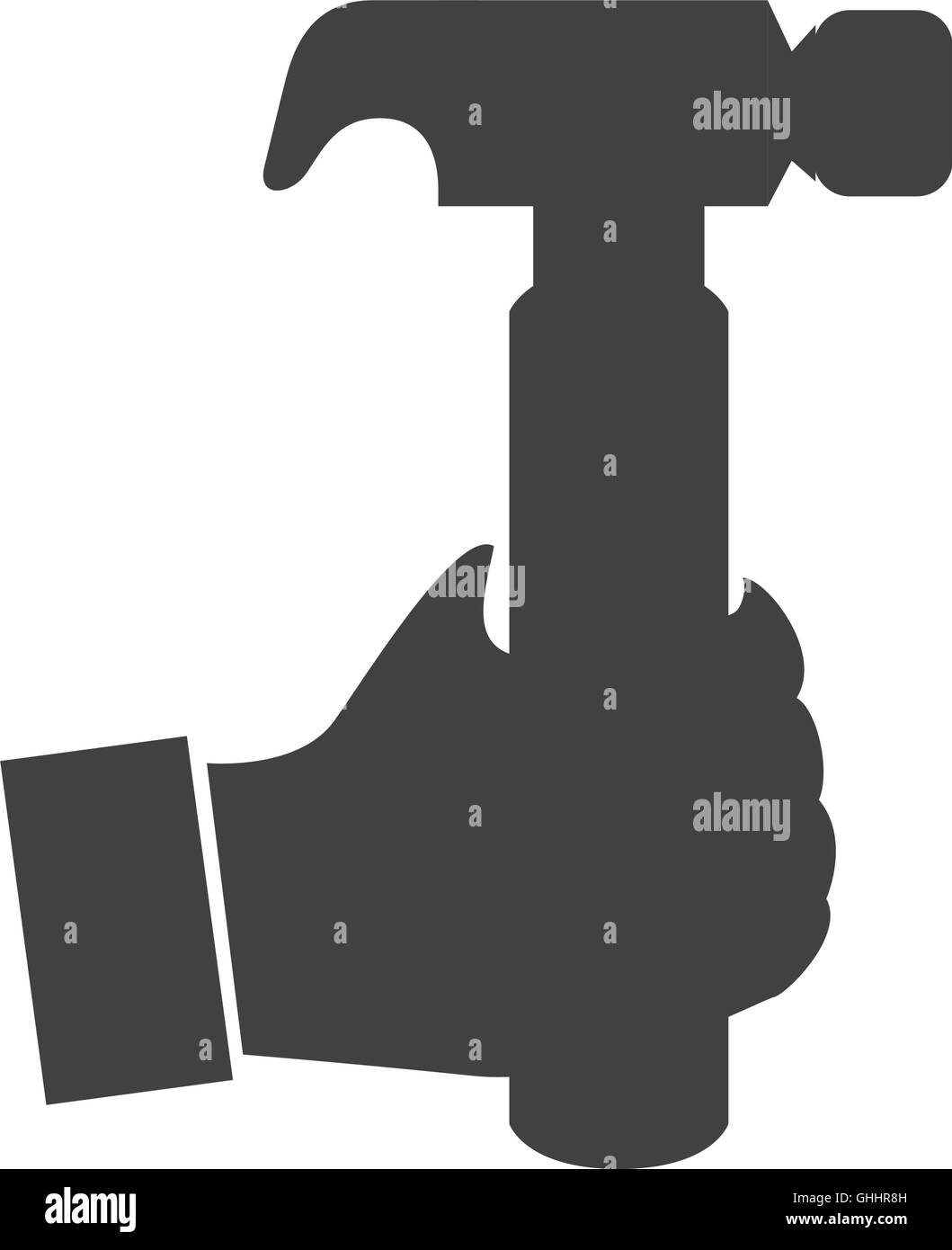 hammer hand tool construction icon vector graphic Stock Vector Image ...