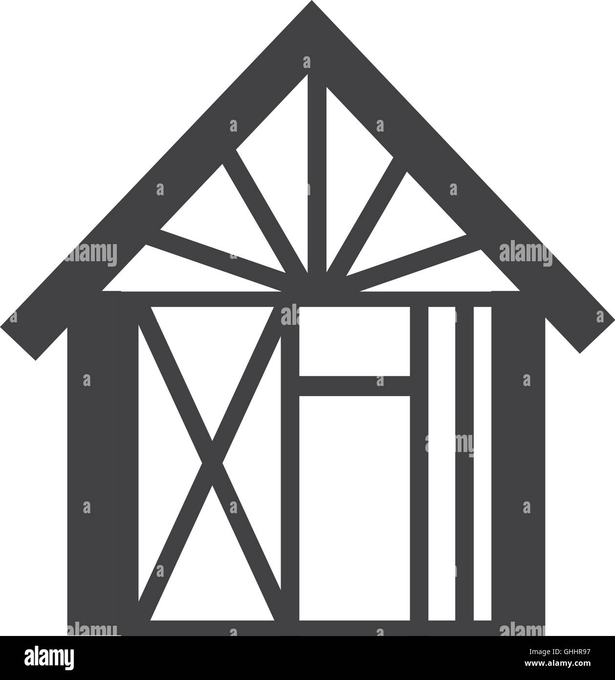 house building under construction icon vector graphic Stock Vector ...