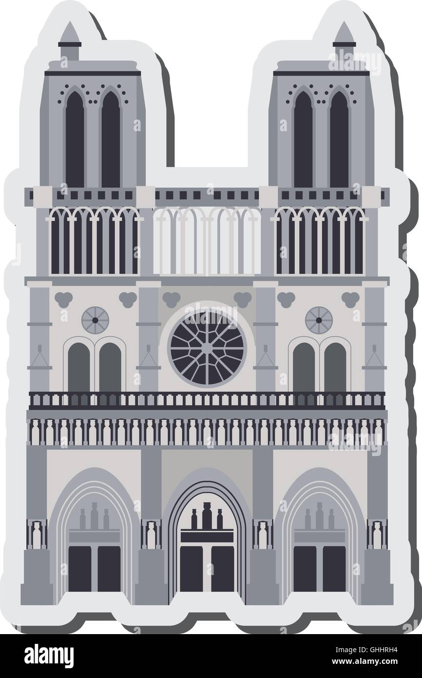 notre dame de paris icon Stock Vector Image & Art - Alamy