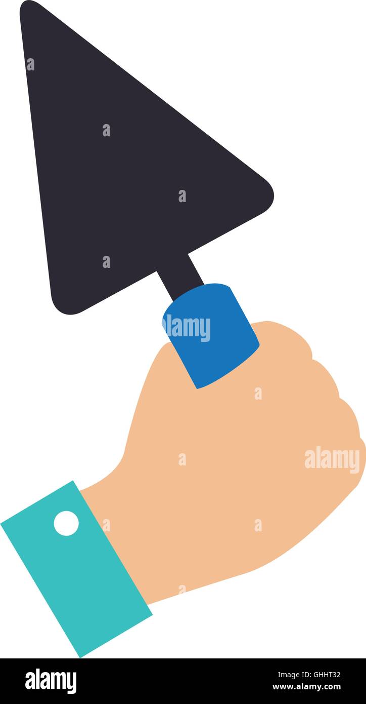 trowell spatula hand construction icon vector graphic Stock Vector ...