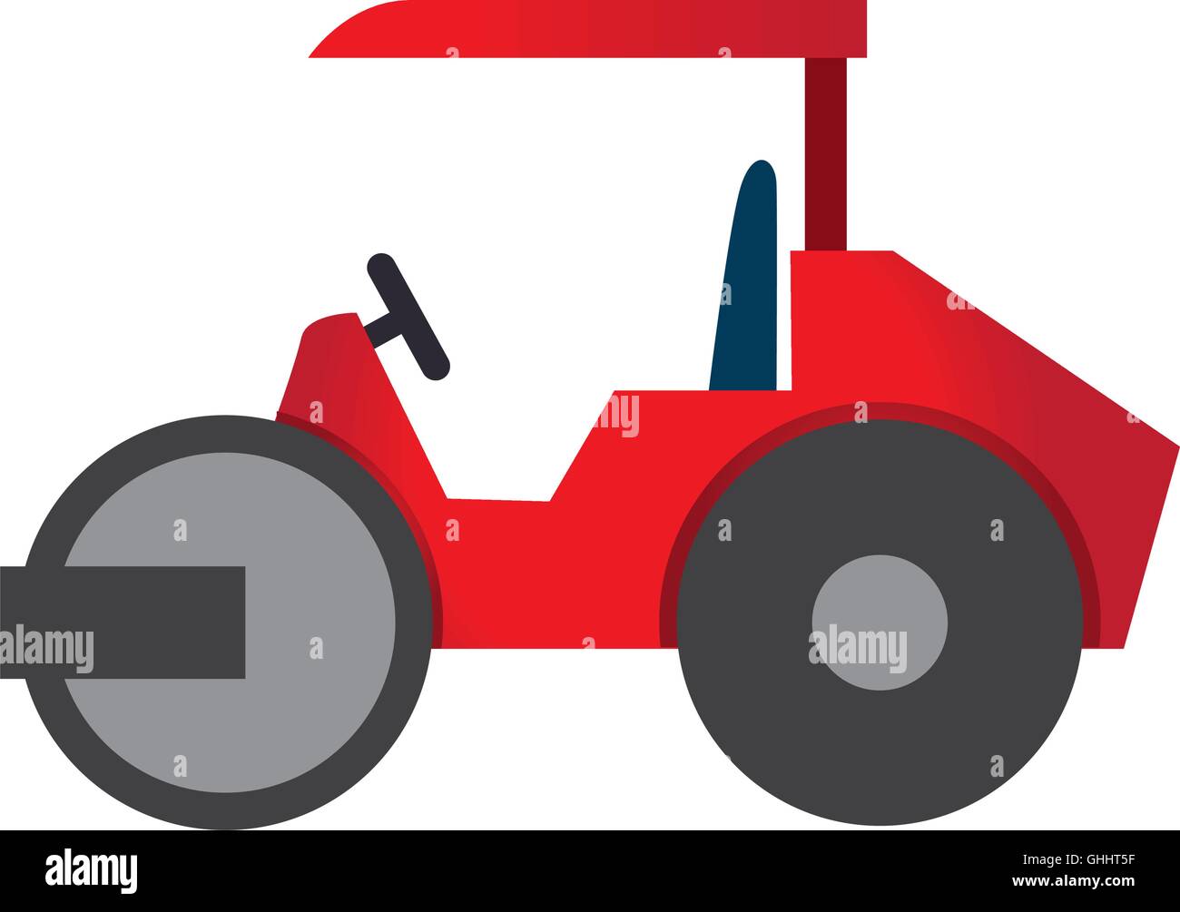 steamroller truck construction icon vector graphic Stock Vector Image ...