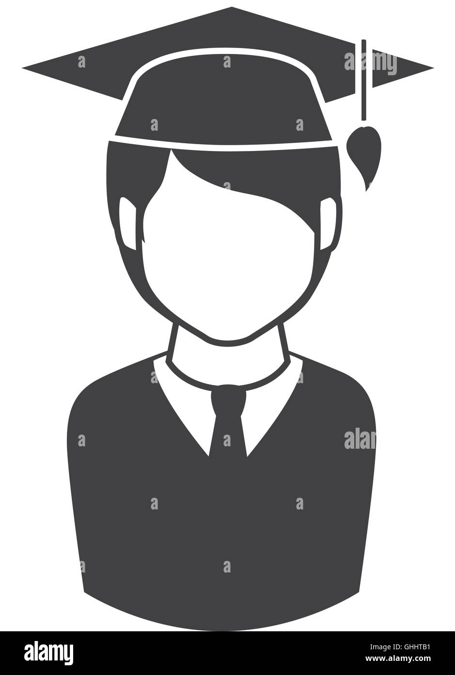 man graduate graduation education achievement icon vector graphi Stock ...