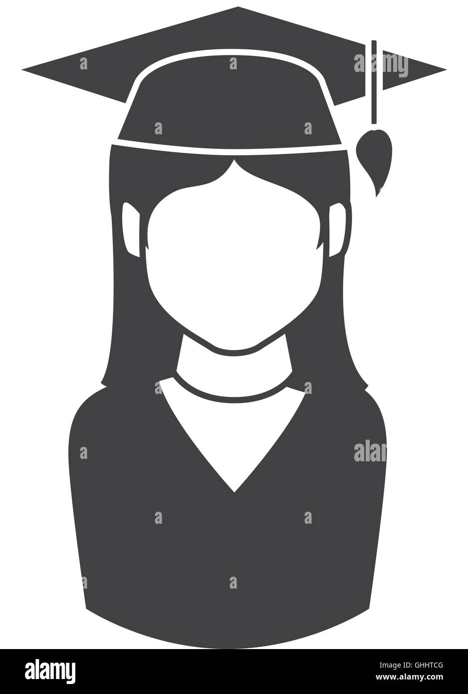 woman graduate graduation education university icon vector graph Stock ...