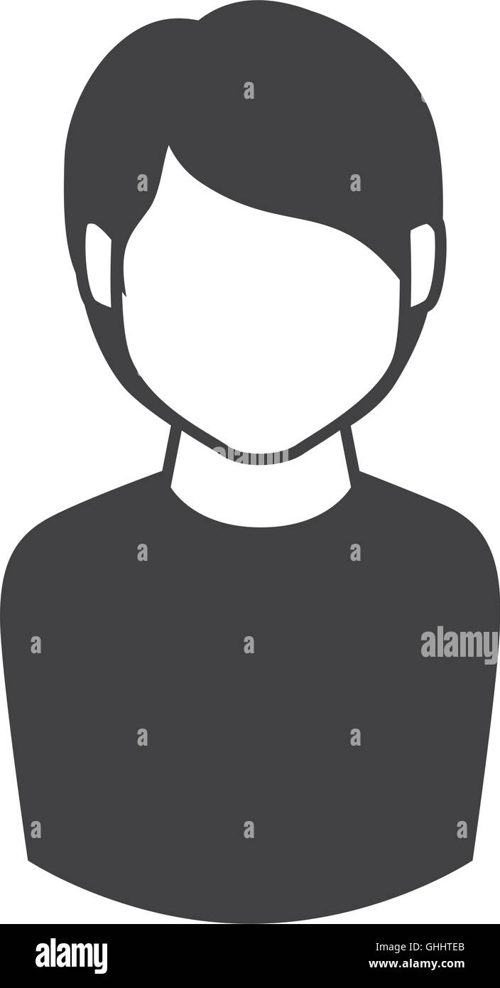 Head shoulders portrait boy Stock Vector Images - Alamy