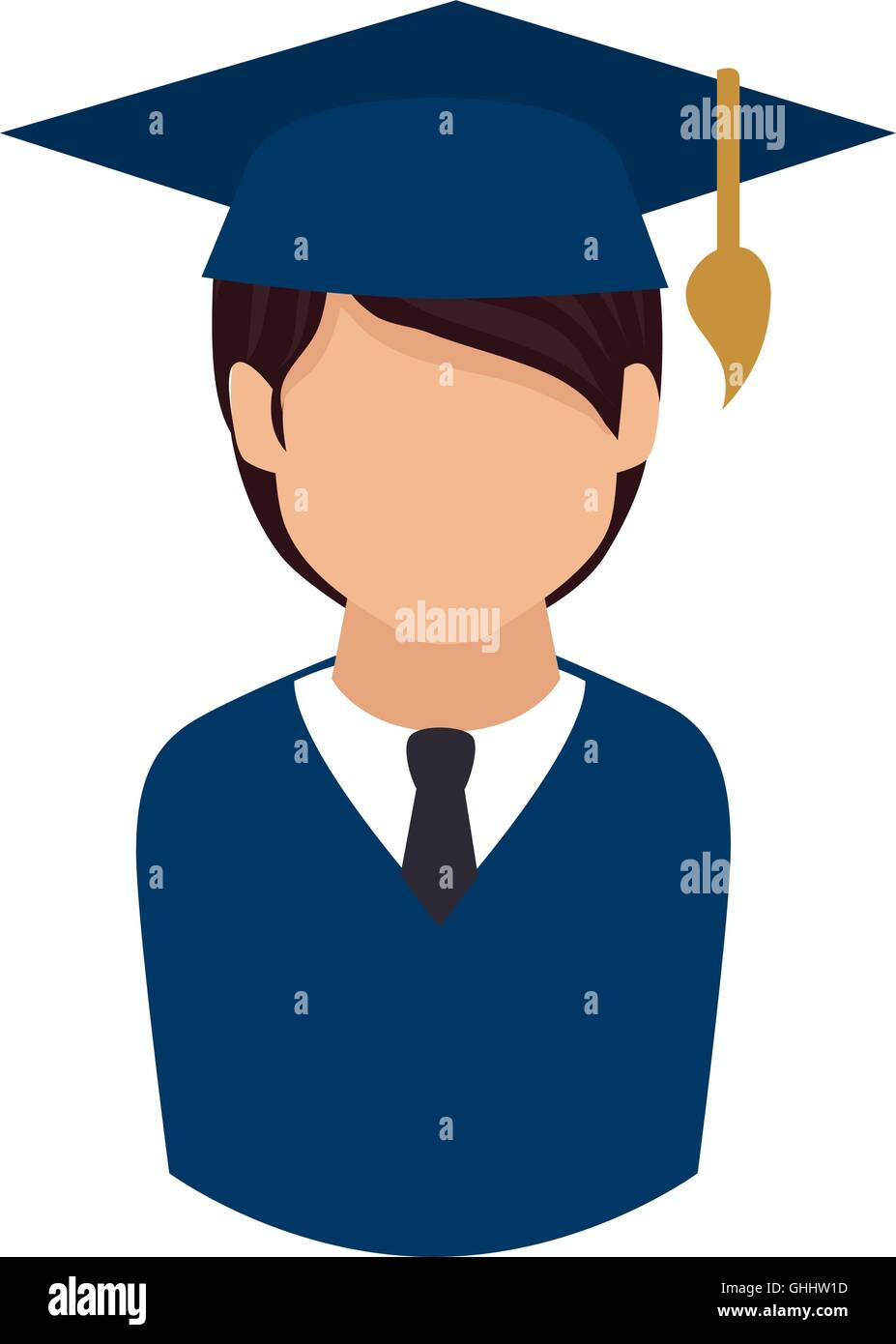 man graduate graduation education achievement icon vector graphi Stock ...