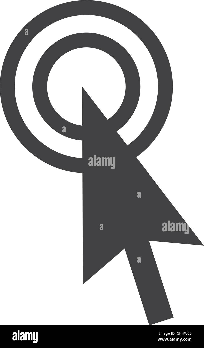 cursor arrow click technology electronic icon vector graphic Stock ...