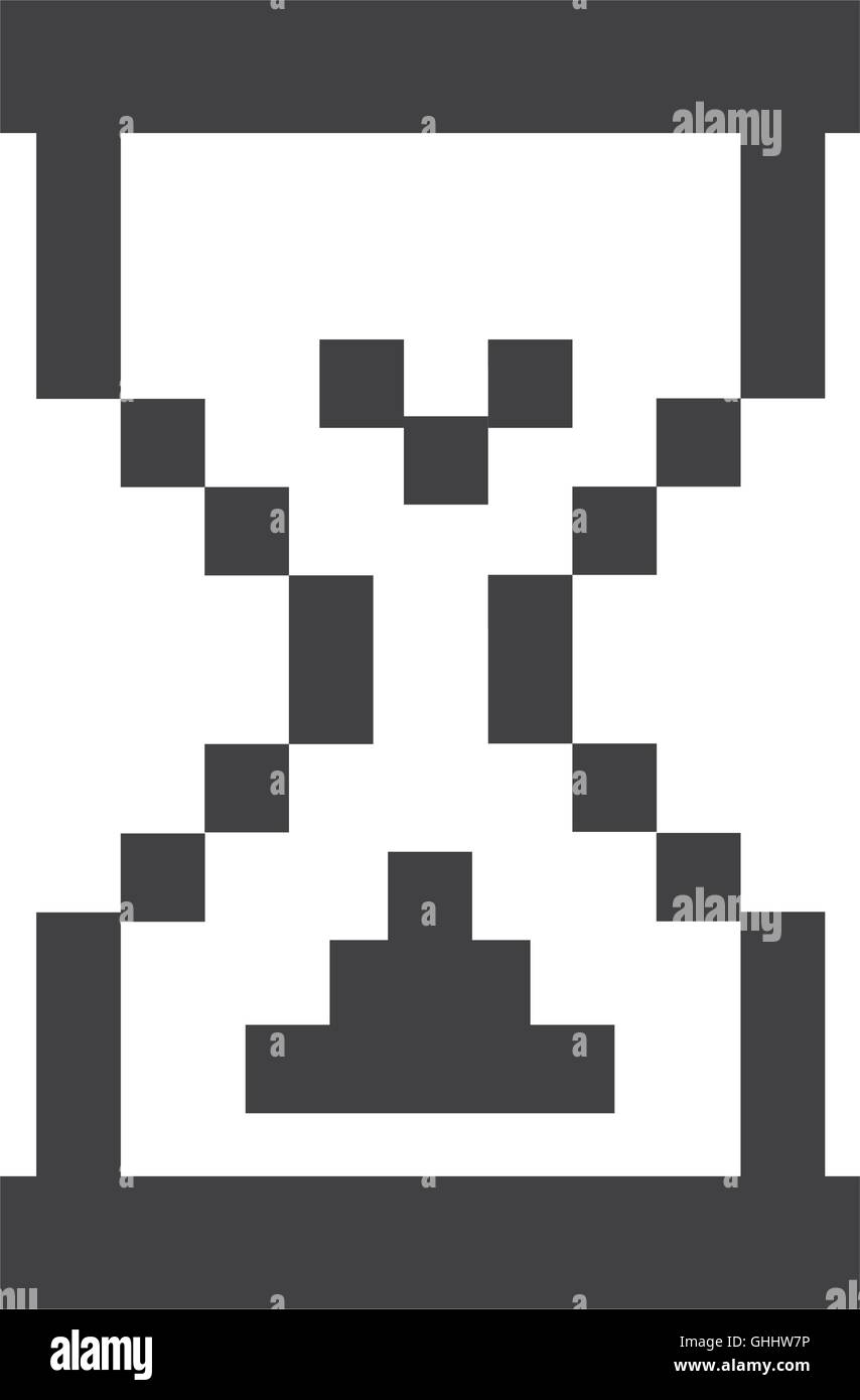 hourglass cursor loading time technology electronic vector graph Stock ...