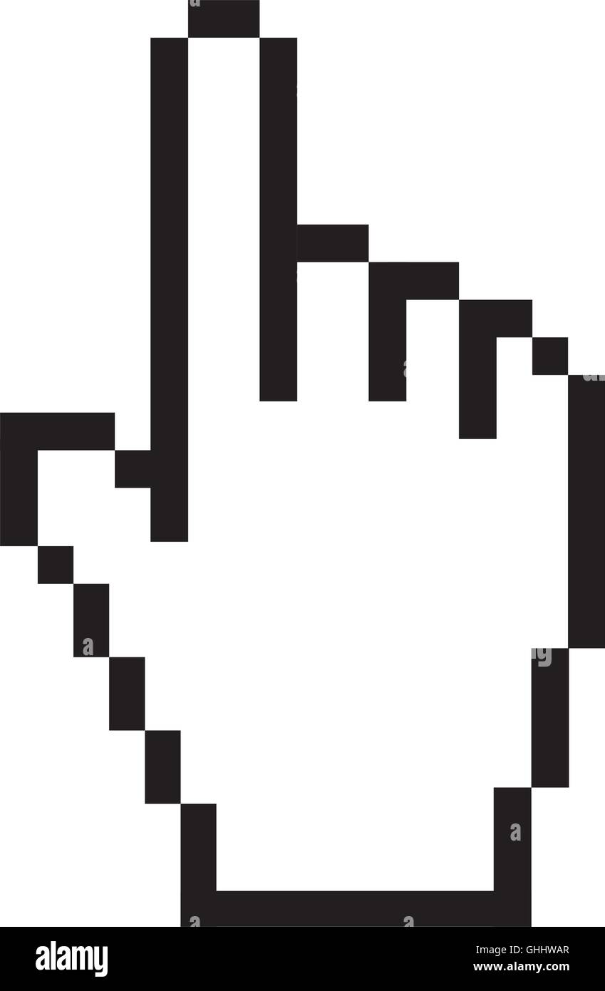 cursor arrow click technology electronic icon vector graphic Stock ...