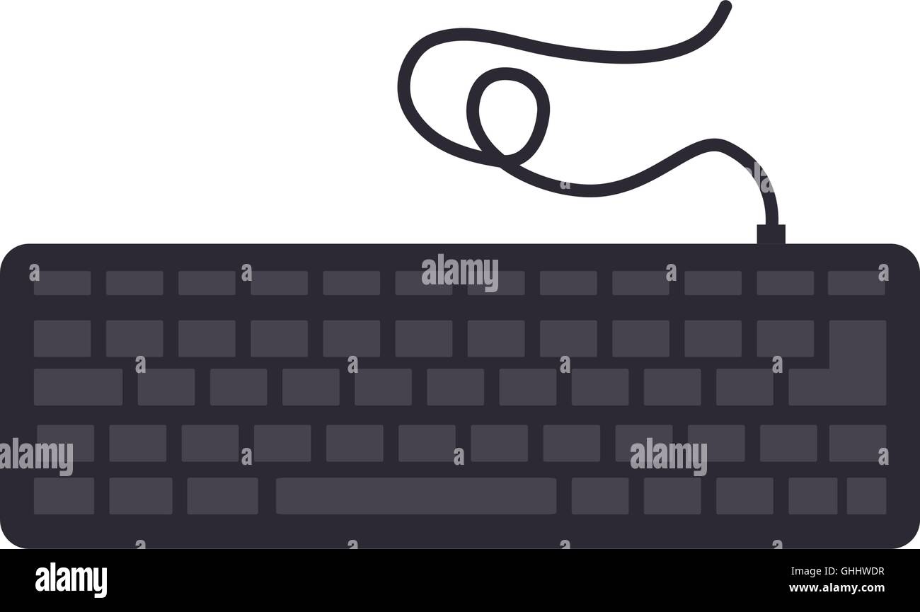 keyboard pc computer technology electronic icon vector graphic Stock ...