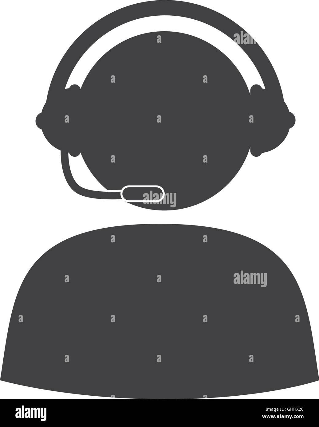 person operator headset service assistant icon vector graphic Stock ...